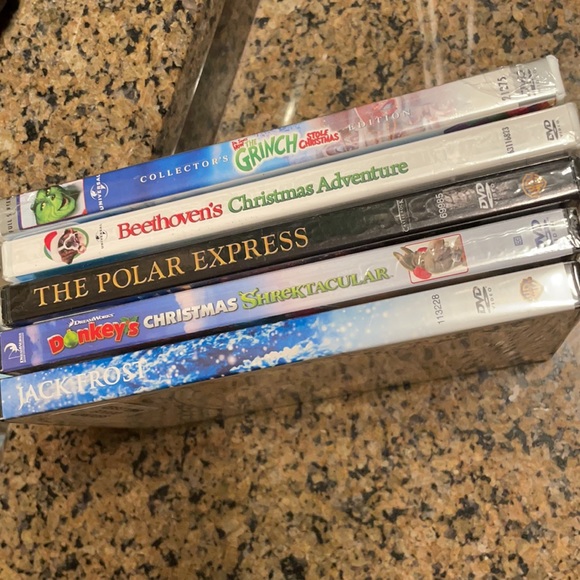 Media | Christmas Movie Night Bundle 5 Dvds Grinch Polar Express ...